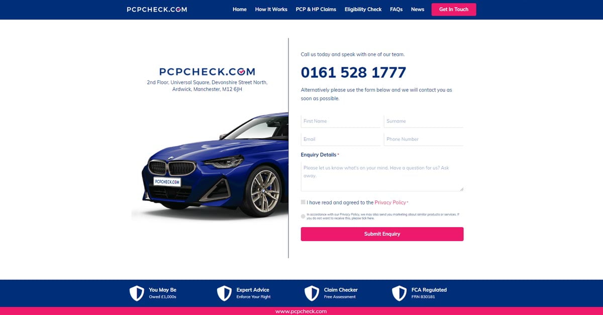 Talk to our Mis-sold PCP & HP Car Finance Claims team today